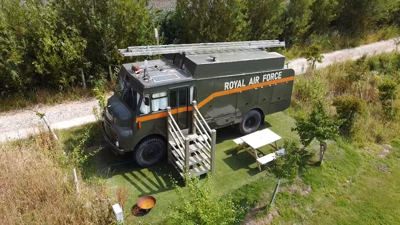 Green Goddess - glamping fire engine